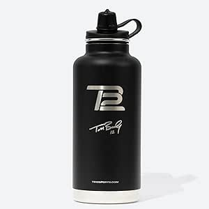 Amazon.com: TB12 64 oz Insulated Stainless Steel Water Bottle - Wide ...