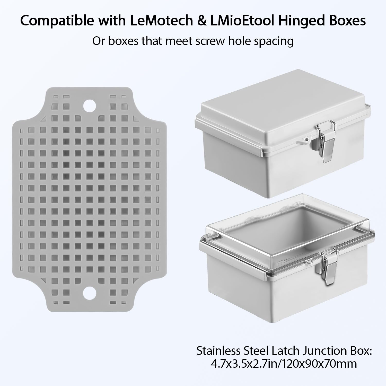 Snapklik.com : LeMotech Mounting Plate For Junction Box, ABS Plastic ...