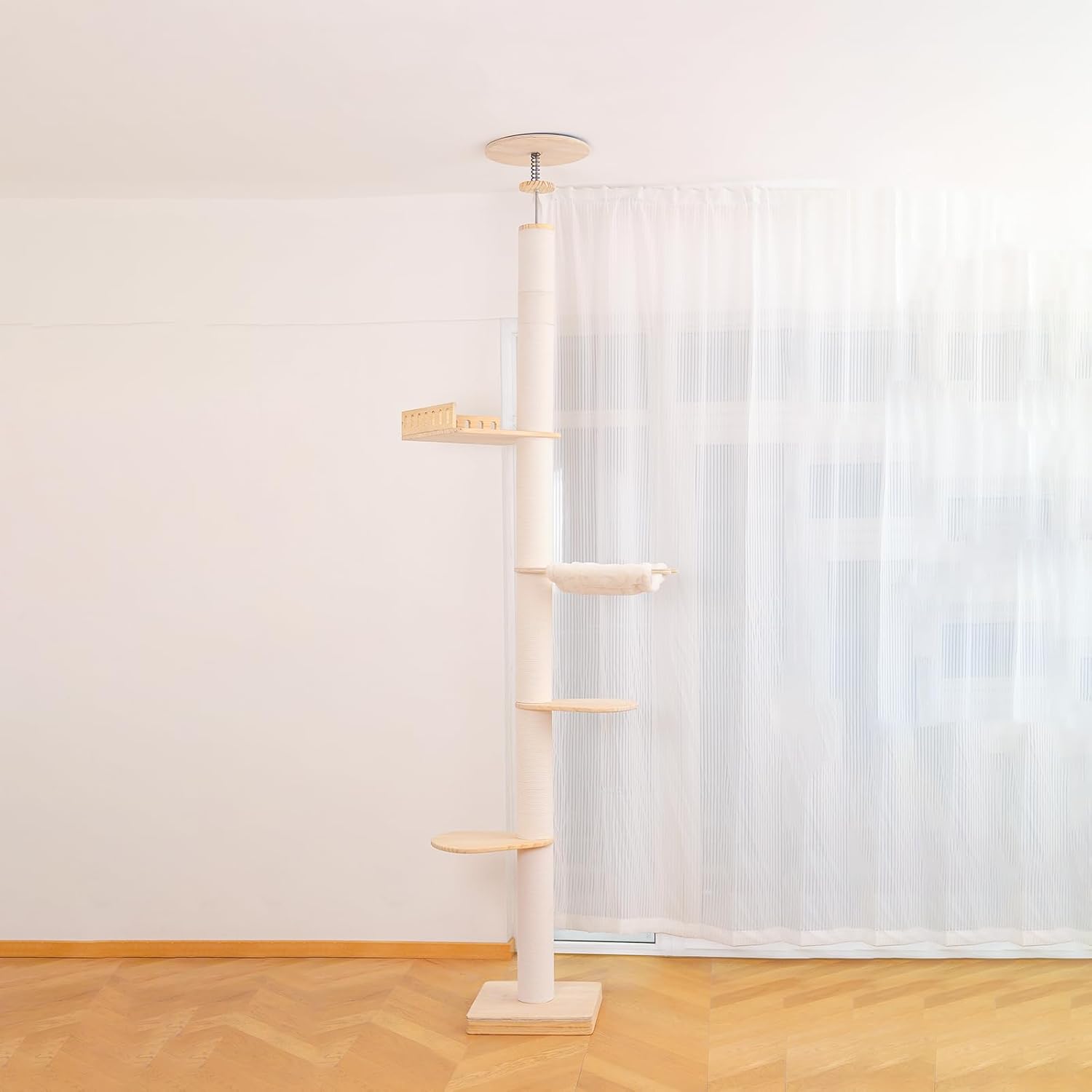 Amazon.com : Floor-to-Ceiling Cat Trees Cat Climbing Tree with Cozy ...