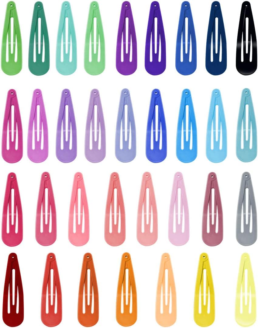 Amazon.com : Art&Beauty 10 Pairs Colorful Glossy Snap Prong Clips Bendy ...