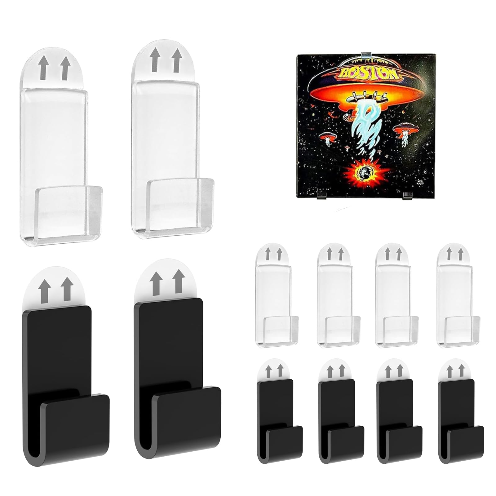 ZYETGH 12PCS Vinyl Wall Mount, Vinyl Record Wall Mount Display No Drill ...