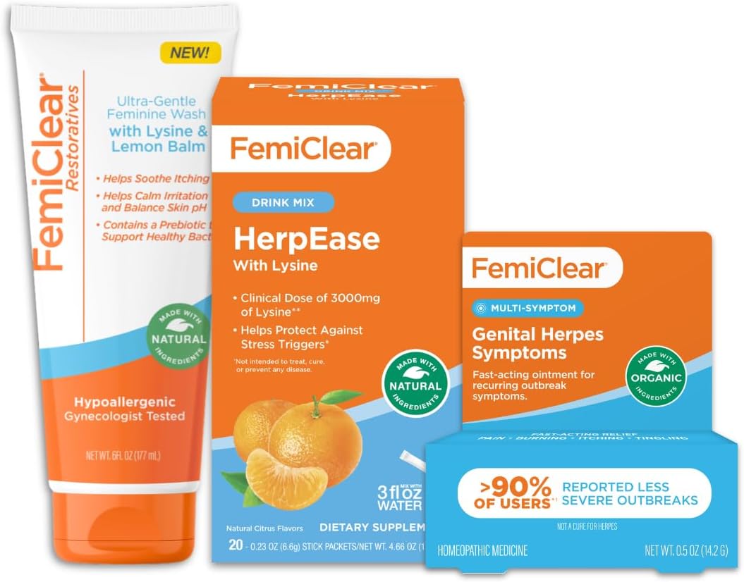 Amazon.com: FemiClear Intimate Care Trio, Feminine Wash, & L-Lysine ...