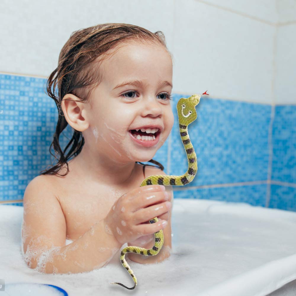 ArtCreativity Realistic Rainforest Rubber Snake Toys - Pack of 12-14 ...