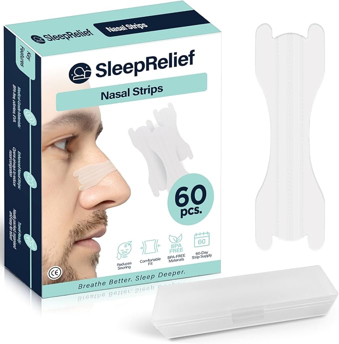 Nasal Strips 60 Pieces Nose Strips for Breathing, Relieve a Blocked ...