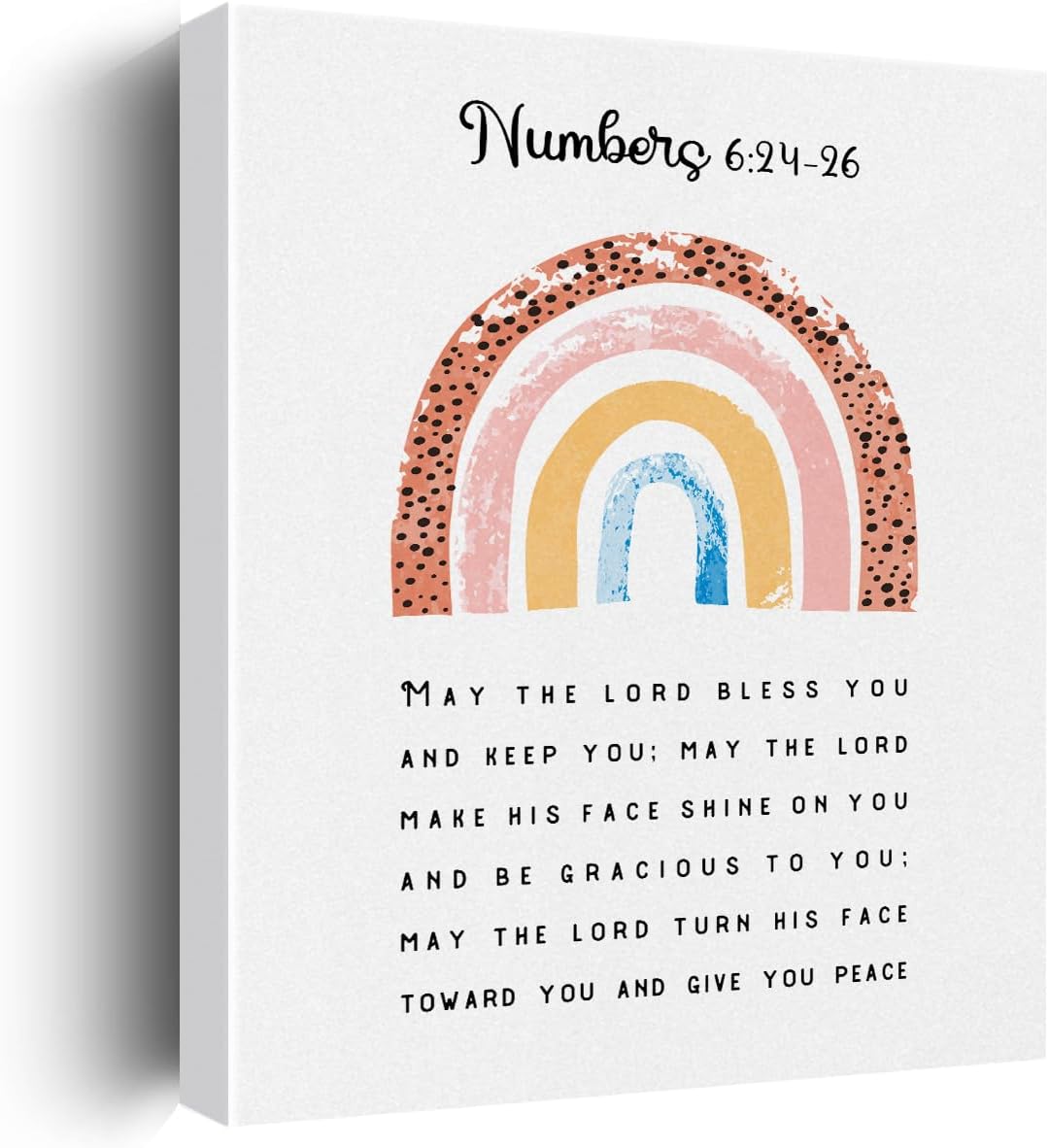 Amazon.com: Inspirational Rainbow Christian Canvas Wall Art Farmhouse ...