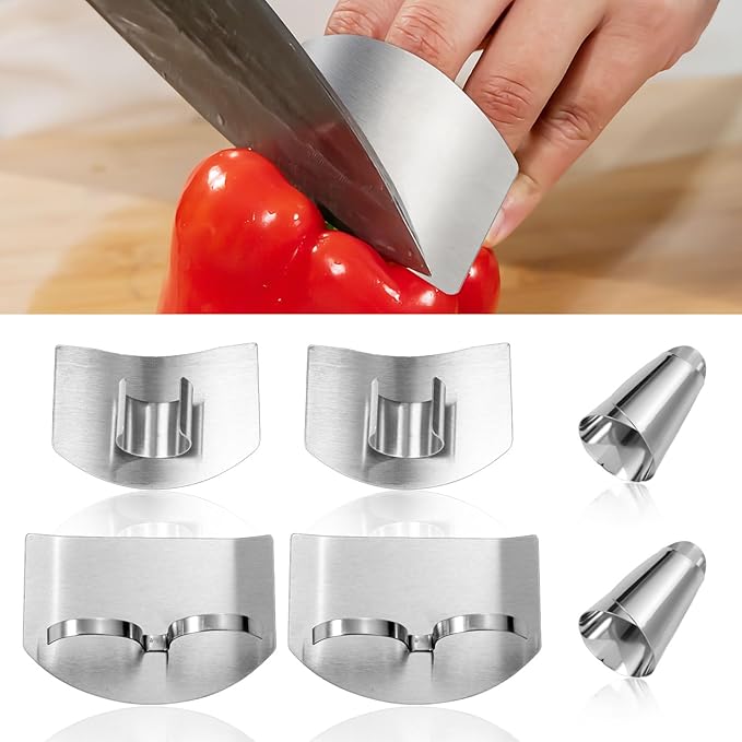 Amazon.com: 4pcs Stainless Steel Finger Guards and 2pcs Nail Guards ...