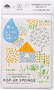 Amazon｜ecomfortHouse (エコンフォートハウス) ポップアップスポンジ 点と線模様製作所 夏の村 NITS0101｜キッチンスポンジ オンライン通販