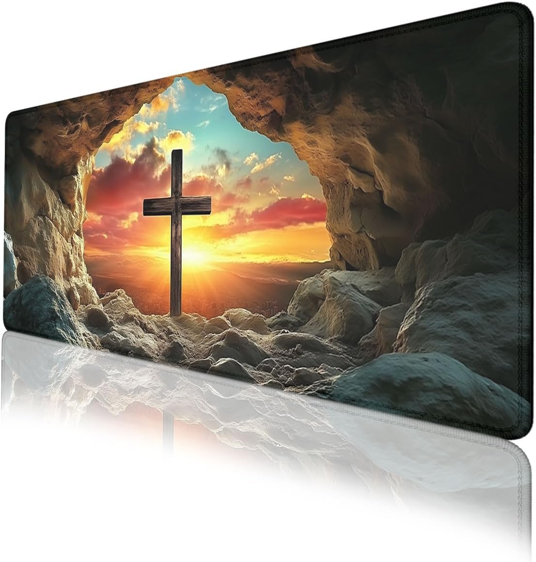 Amazon.com: Jesus Cross Hole Mouse Pad Easter Christ Resurrection Faith ...