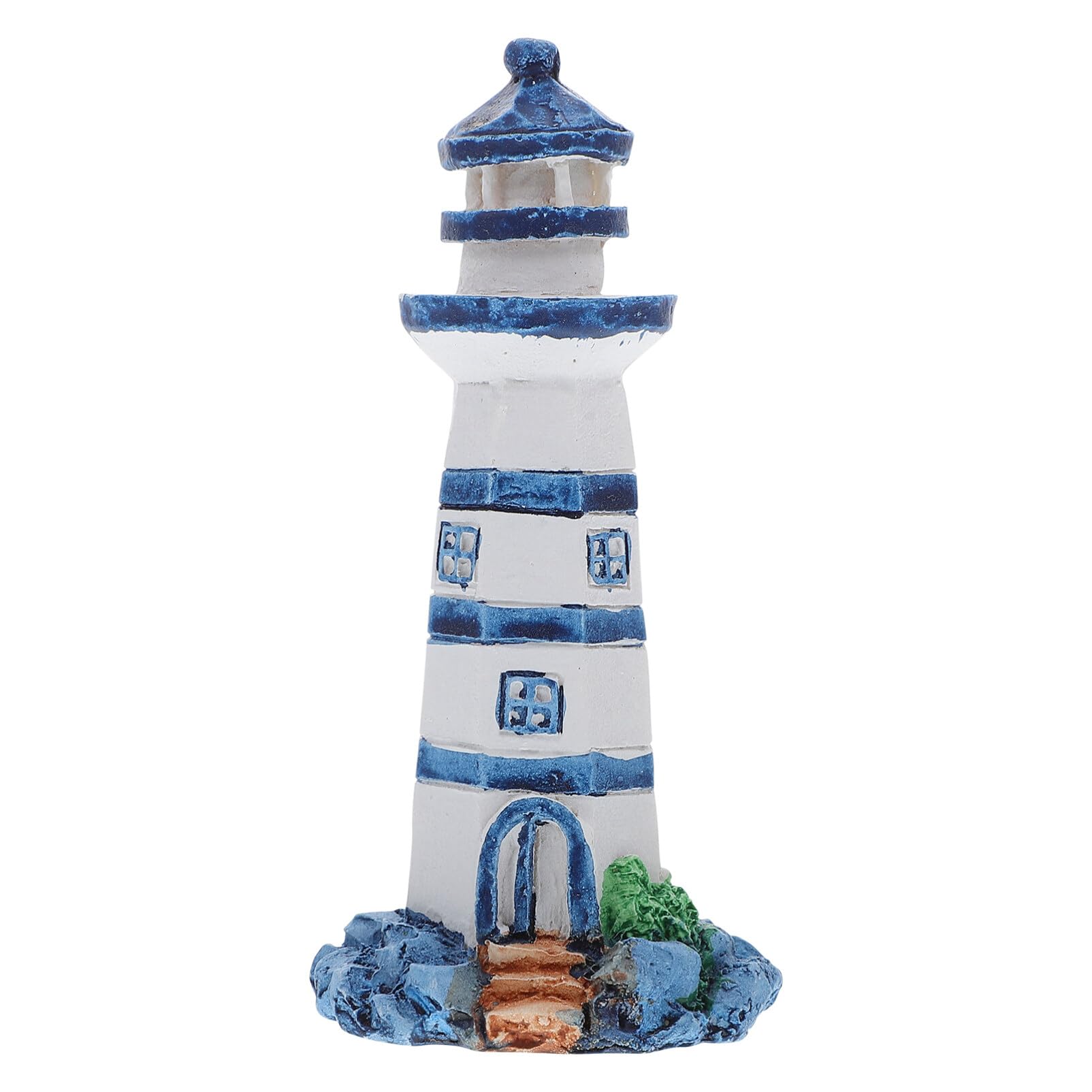 Amazon.com: Wakauto Mini Resin Lighthouse Mediterranean Figurines ...