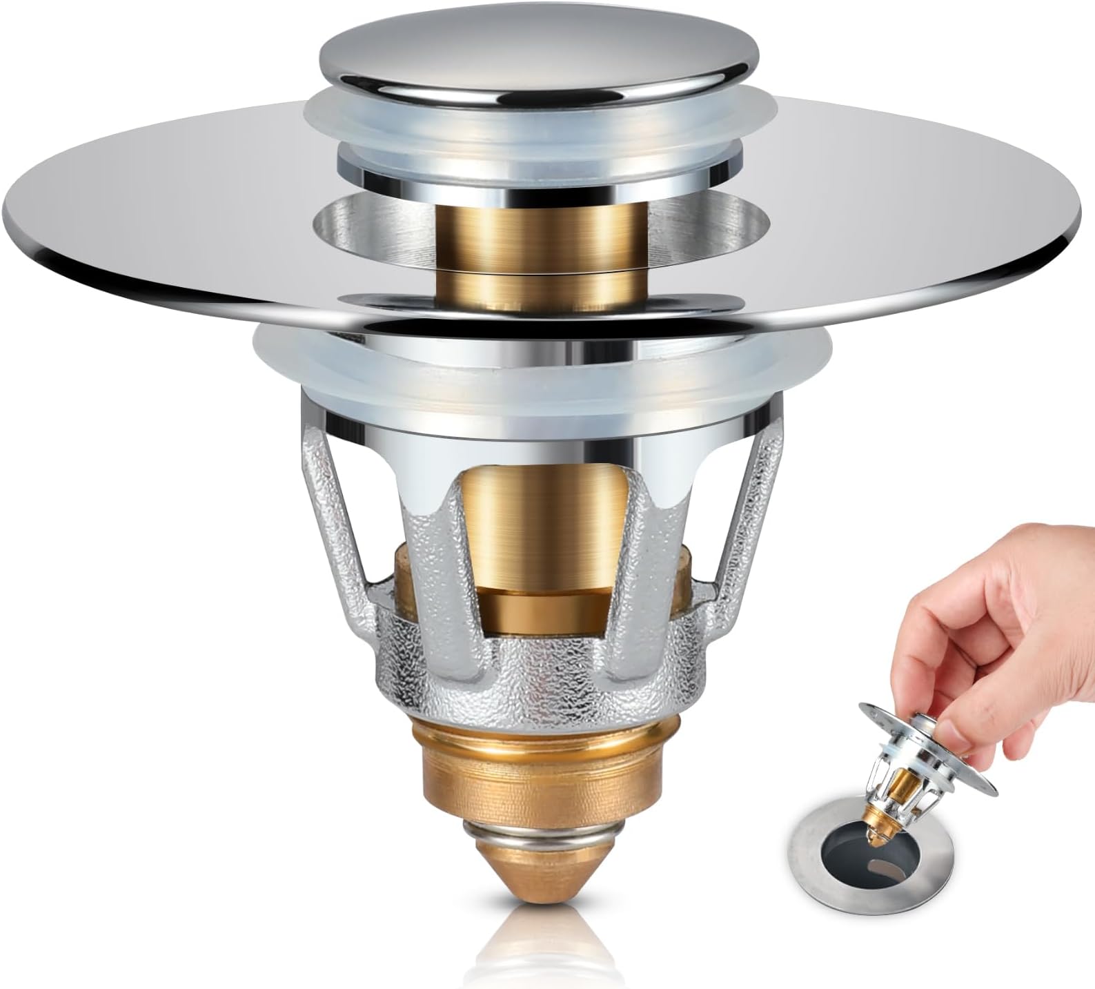 Amazon.com: PF WaterWorks PF0240 2 Hole Pop-Up Stopper, Chrome : Home ...