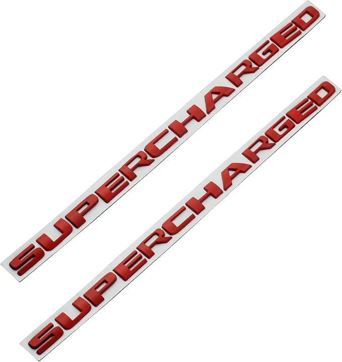 Amazon.com: 2X Supercharged Letter Emblem Metal Badges Nameplate Logo ...