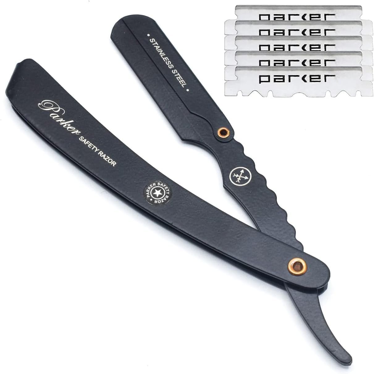 Amazon.com: Parker SR1 Stainless Steel Straight Edge Barber Razor ...