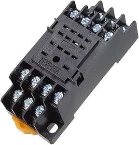 uxcell PYF14A 14Pin 35mm DIN Rail Mounted HH54P Power Relay Socket Base - Amazon.com