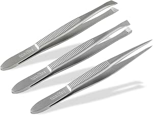 Solingen Professional Tweezers Set Hair Plucking Tweezers 3-Piece ...