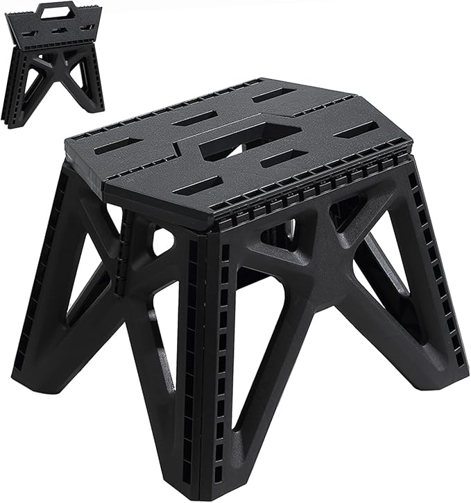 Amazon.com: Folding Step Stool Holds 440 lbs - 9" Sturdy Foldable Step ...