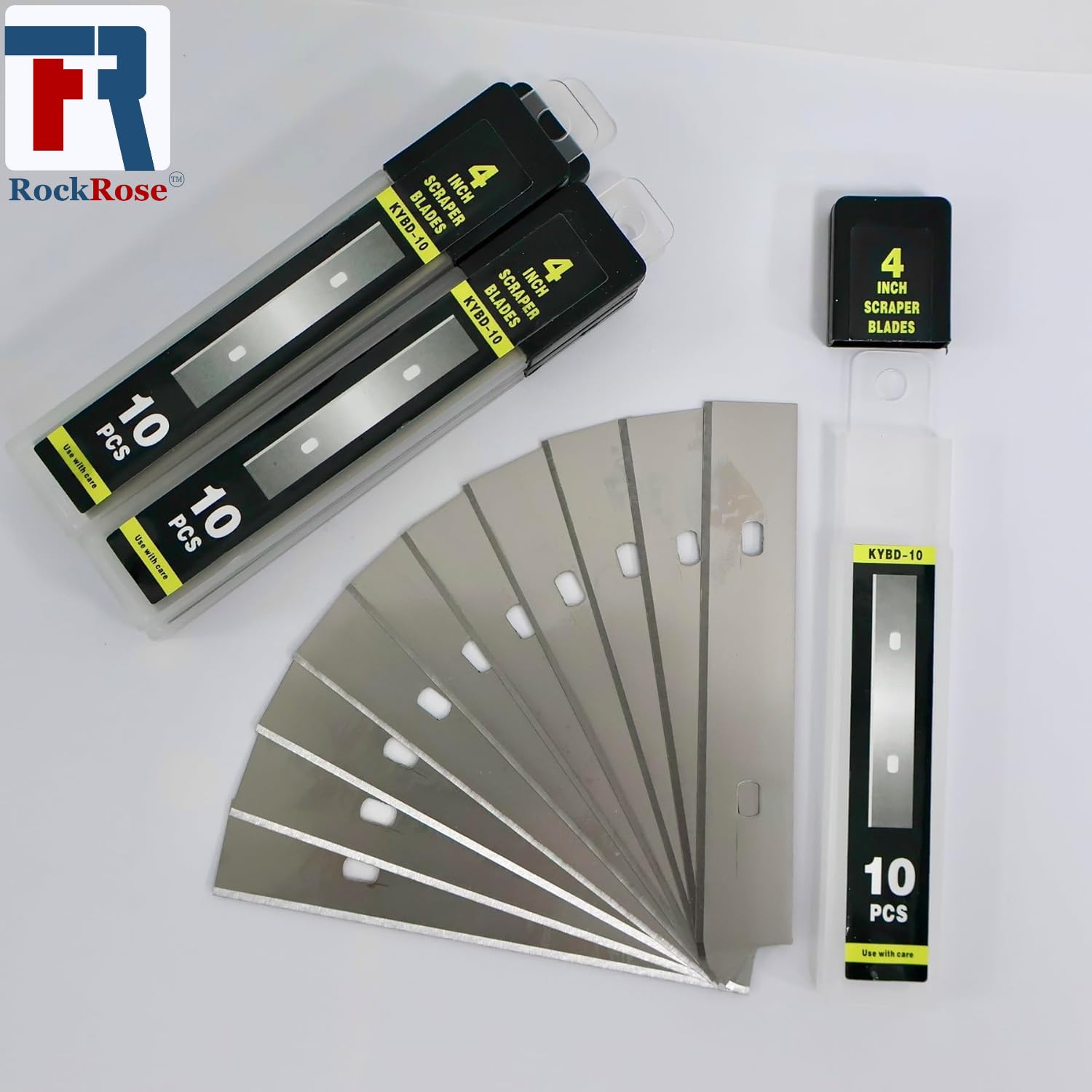 Snapklik.com : 4 Stainless Steel Scraper Blade Replacement 10 PCS Razor ...