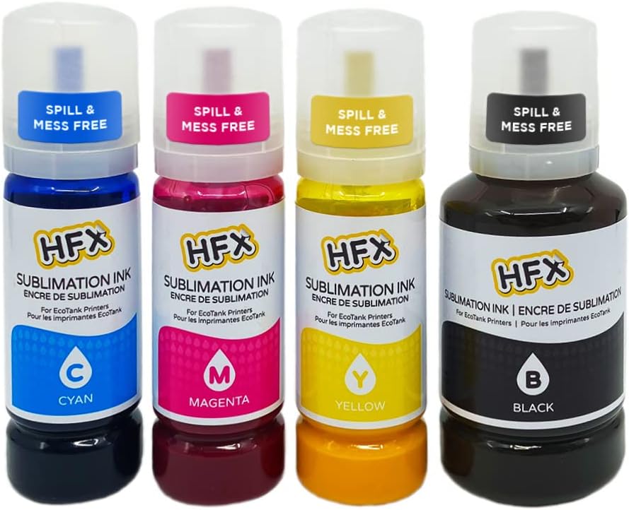 HFX Vinyl Sublimation Ink for Epson EcoTank Printers - Multicolor ...