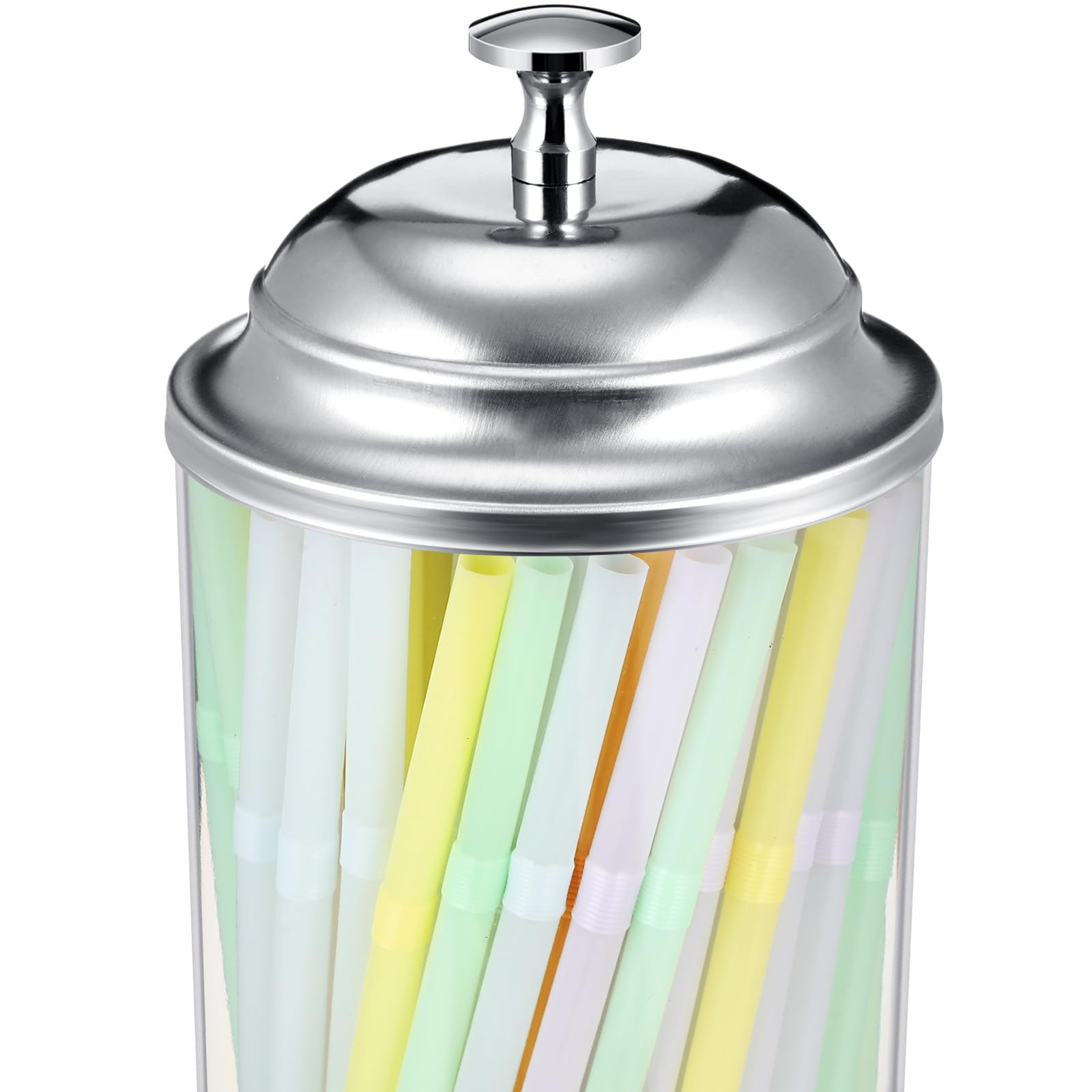 Snapklik.com : Patelai 10.6 Inch Clear Plastic Straw Dispenser And 100 ...