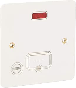 MK Edge 13 Amp Porcelain White Unswitched Connection Unit with White ...