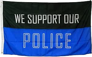 Amazon.com : 3' x 5' "We Support Our Police Flag", Durable All Weather ...
