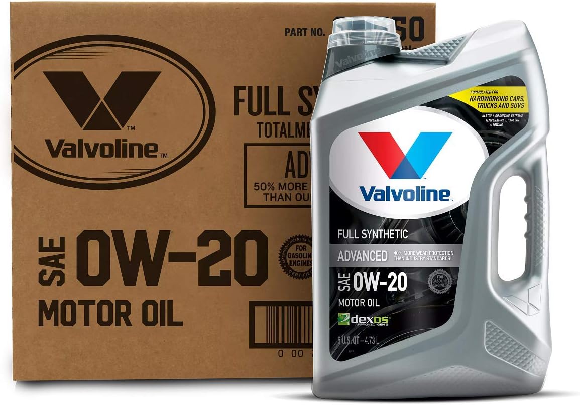 Amazon.com: Valvoline Advanced Full Synthetic SAE 0W-20 Motor Oil 5 QT ...