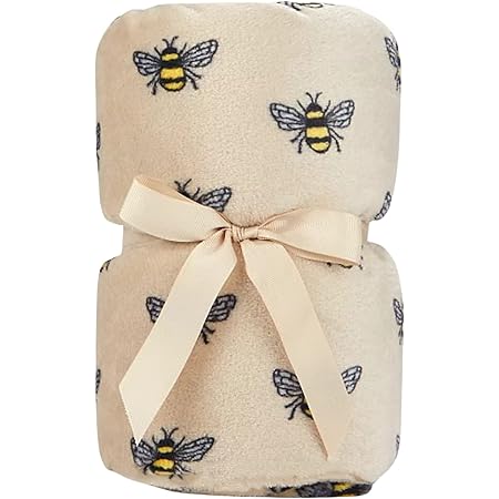 home. Bumblebee Cream Natural Soft Fleece Throw Bed Blanket Decor ...