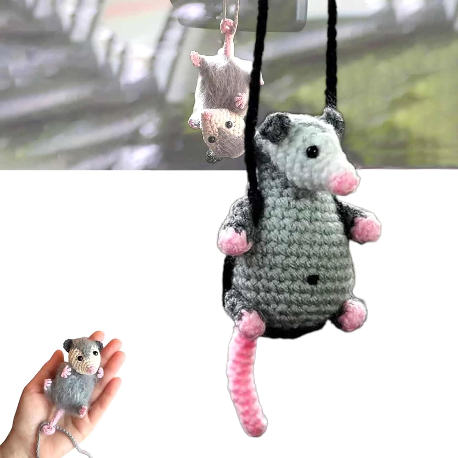 Amazon.com: Meokro Possum Car Charm 2024 New Opossum Rearview Mirror ...