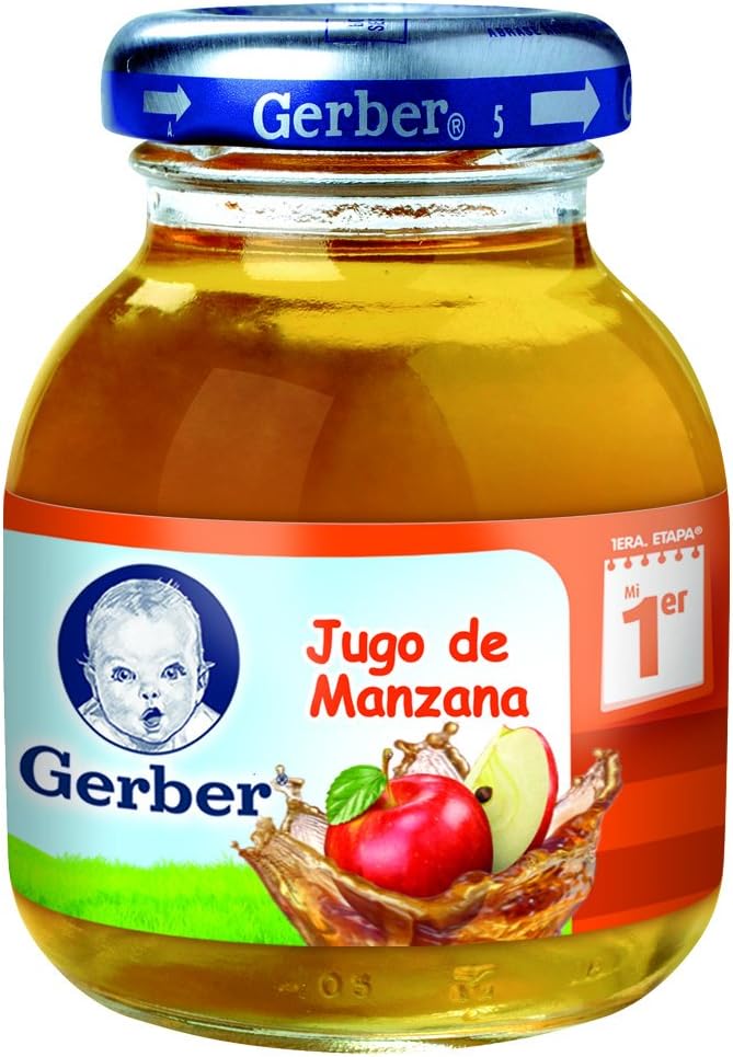 Gerber Jugo de Manzana, Etapa 1 (Paquete de 24) : Amazon.com.mx: Bebé