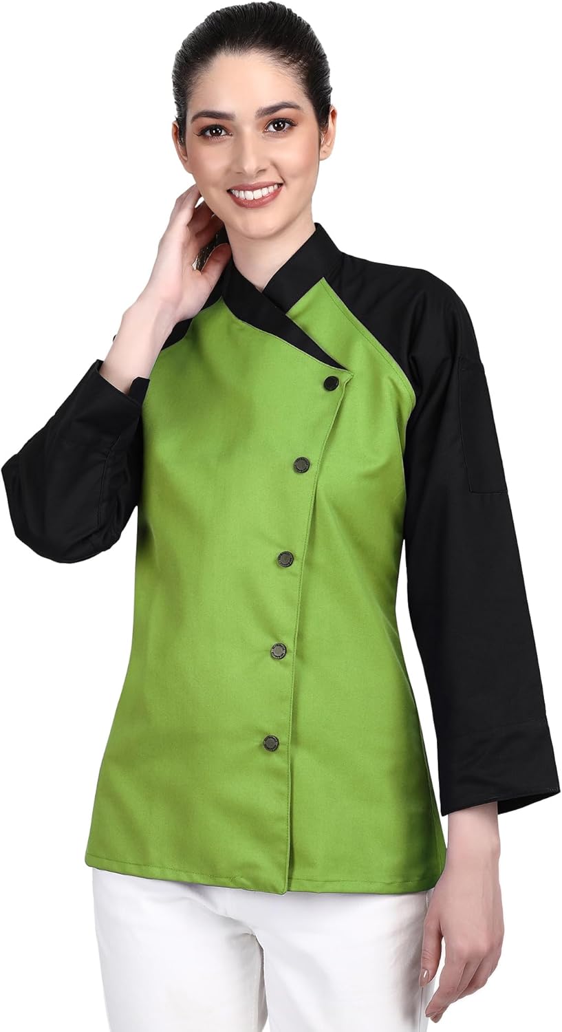Amazon.com: 3/4 Sleeves New Chef Coat Jacket Uniform for women ideal ...