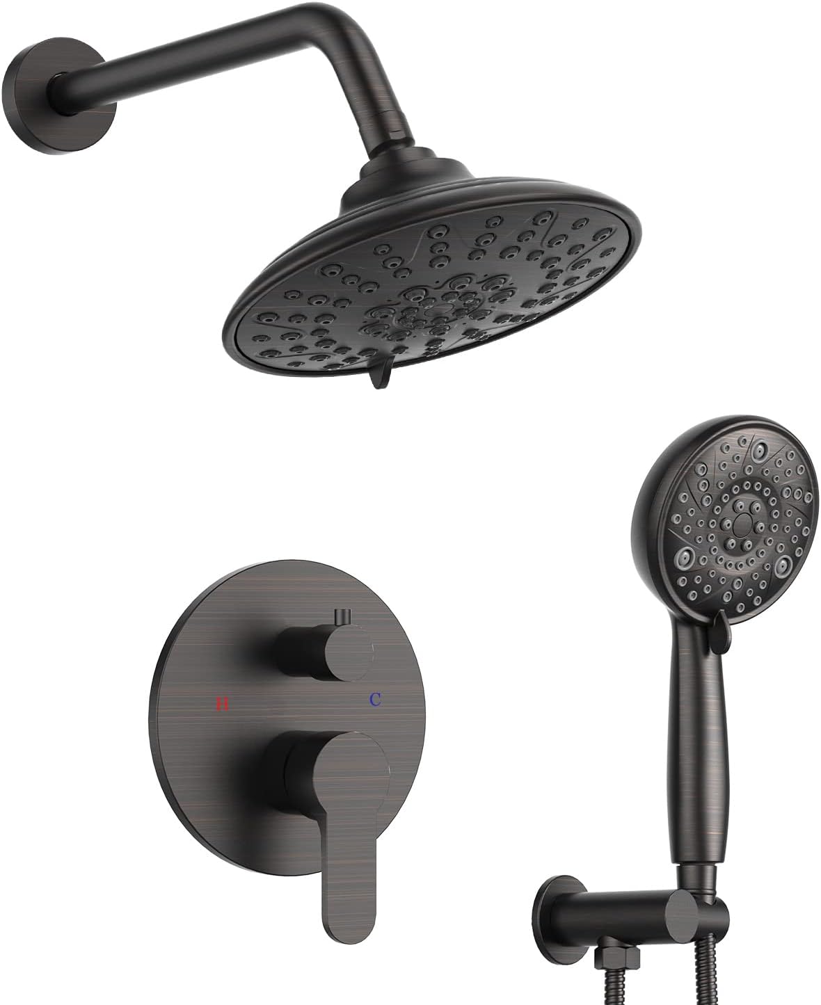 Oil Rubbed Bronze Shower System, Shower Faucet Sets Complete with Wall ...