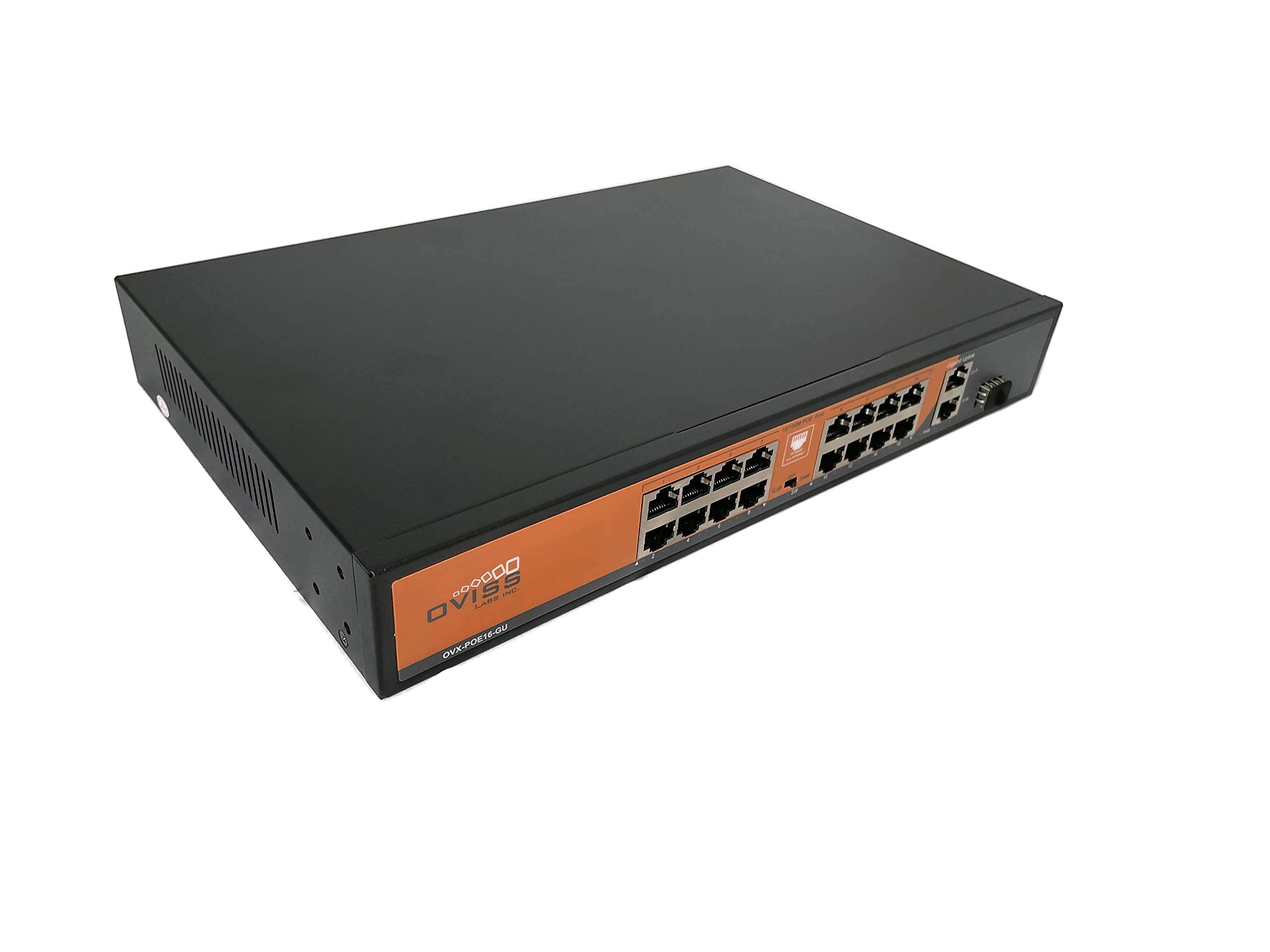Buy OVISS 16 Port POE Switch Gigabit Uplink Upto 800ft - 300w - 802.3af ...