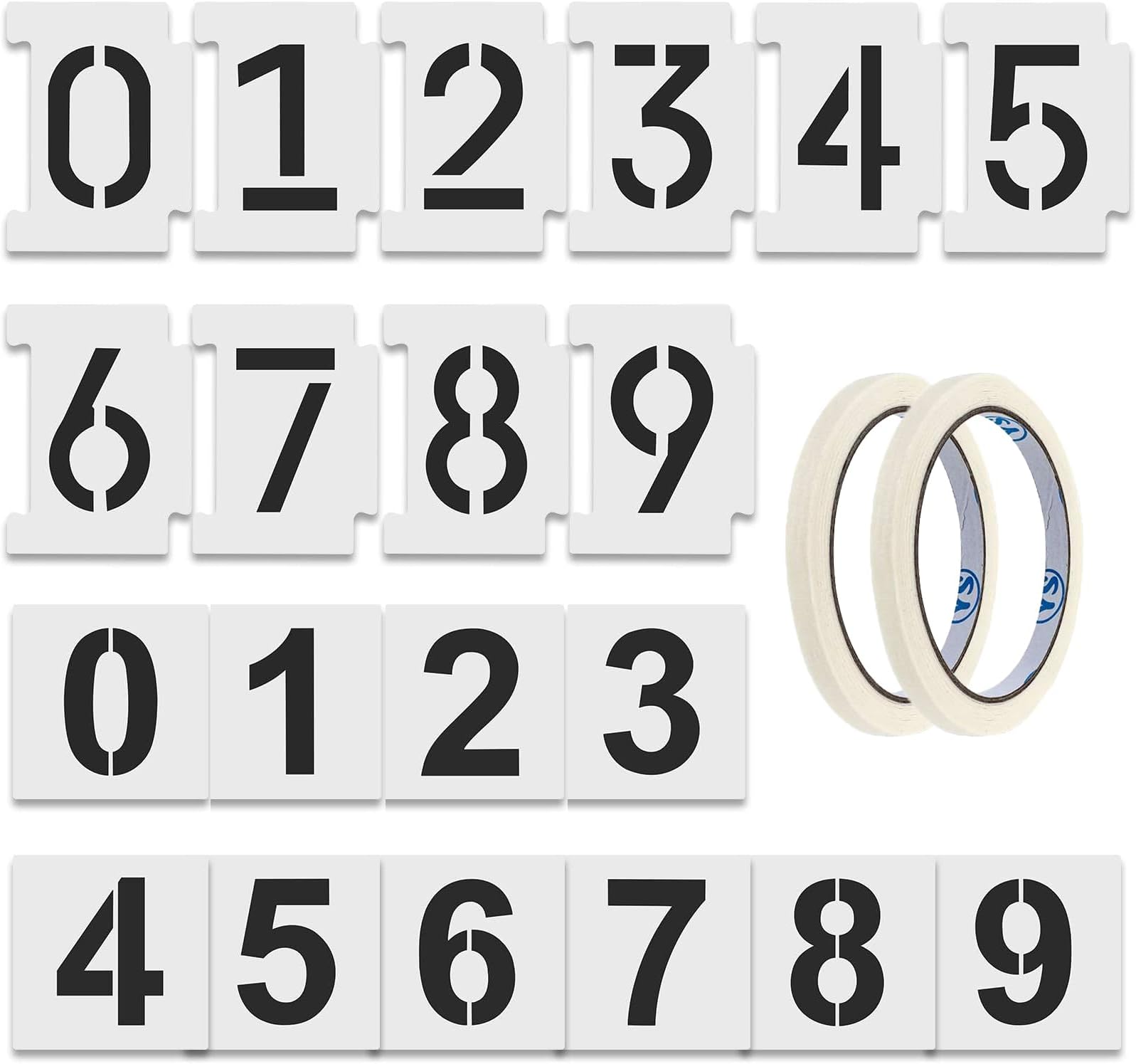 Amazon.com: 44 Pcs Number Curb Stencil Kit with 40 Pcs 0-9 Address ...
