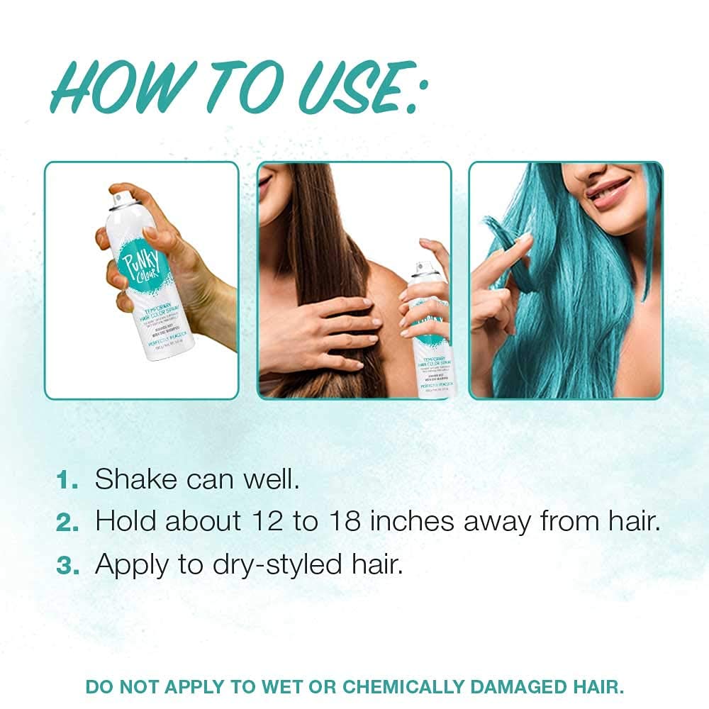 Buy Punky Pastel Temporary Hair Color Spray, Perfectly Peacock, Spray ...