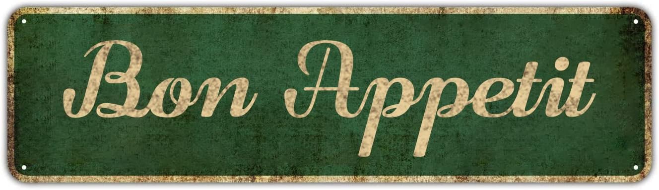 Amazon.com: Mukuko Bon Appetit Sign, Farmhouse Signs Wall Decor Art ...