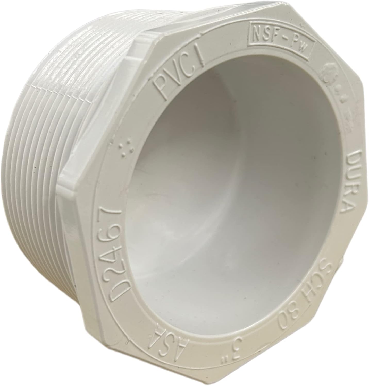 Amazon.com: Dura SCH 40 PVC Fitting - (MIPT) Plug (5, 3") : Industrial ...
