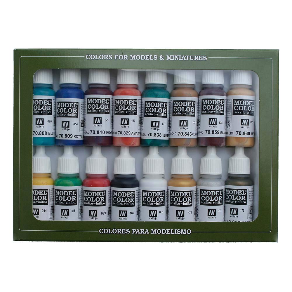 70142 Model Colour Medieval Colors 16 Colour Acrylic Paint Set : Amazon ...