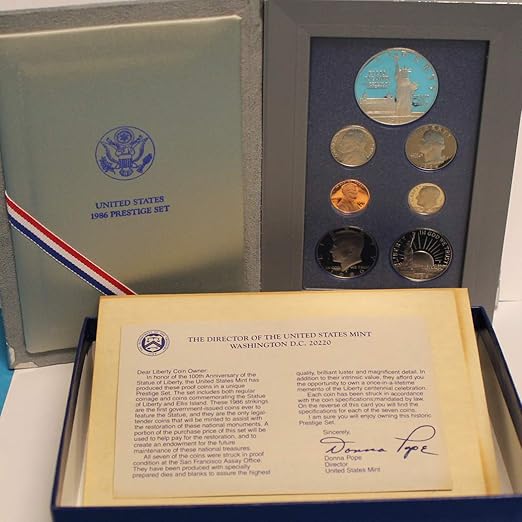 1986 US Mint Prestige Proof Set Original Government Packaging at Amazon ...