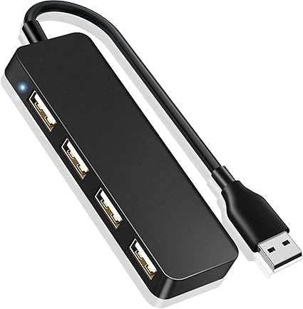 USB Hub, 4-Port Ultra Slim USB 2.0 Splitter Extender Expander for iMac ...