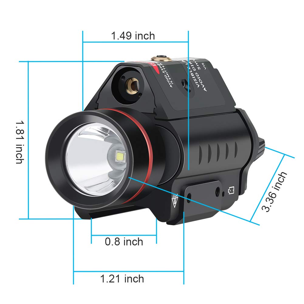 Snapklik.com : Feyachi LF-38 Red Laser Flashlight Combo 500 Lumen ...