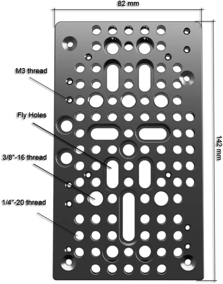 HEDBOX HOLD II – Multi-type hole universal mounting Cheese Plate, 120 ...