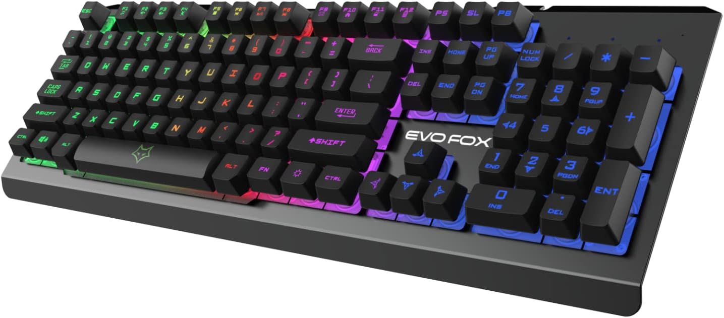 Amazon.com: EvoFox Warhammer Backlit LED Gaming Keyboard with Metal Top ...