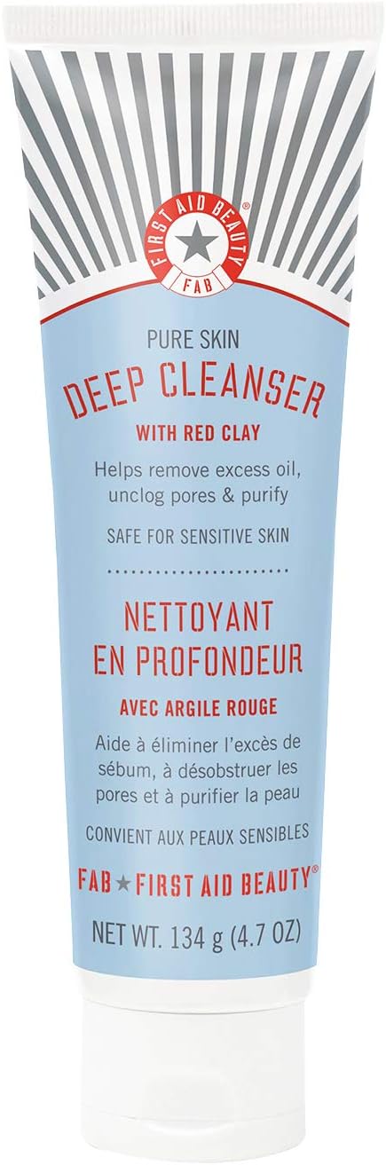 Amazon.com: First Aid Beauty Skin Rescue Deep Cleanser with Red Clay, 4 ...