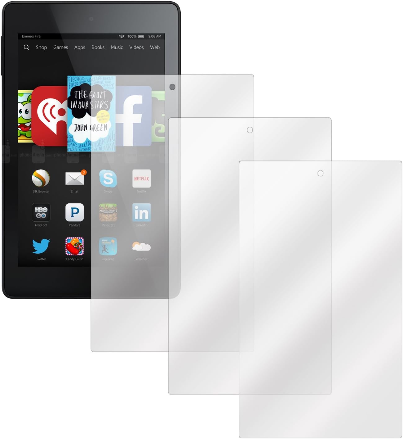 Amazon.com: Screen Protectors for Kindle Fire HD 6- Set of 3 : Cell ...