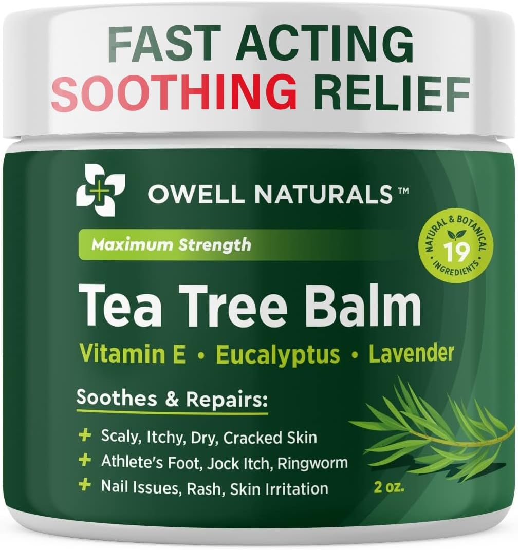 Amazon.com: OWELL NATURALS Tea Tree Balm for Itchy, Dry and Cracked ...