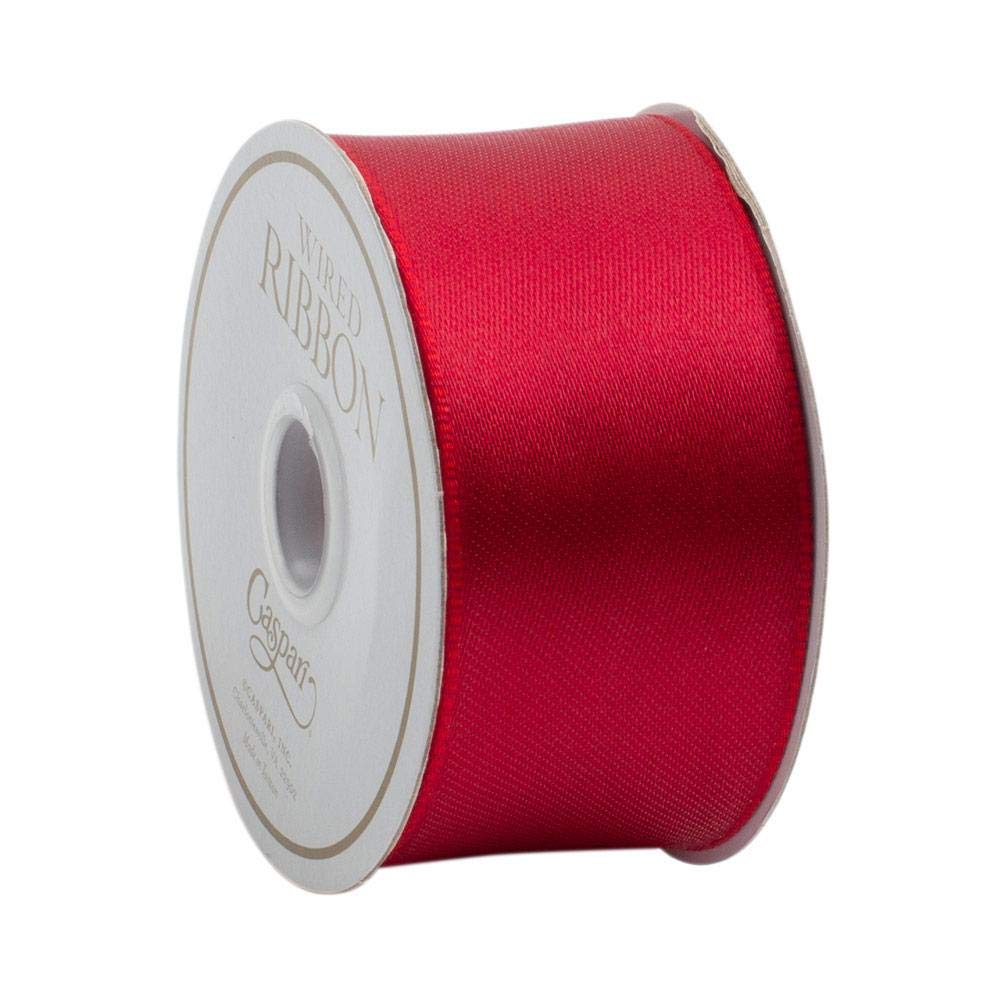 Amazon.com: Caspari Red Reversible Wired Gift Ribbon - 18 Foot Spool ...