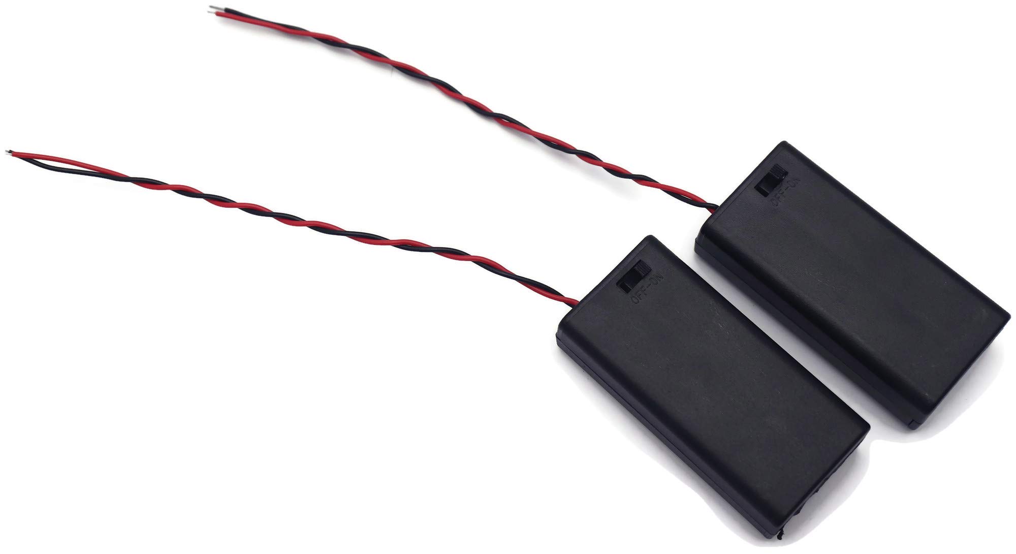 Electronic Spices PACK OF 2 2AA 2x1.5V AA Battery Holder Case Wired Cap ...