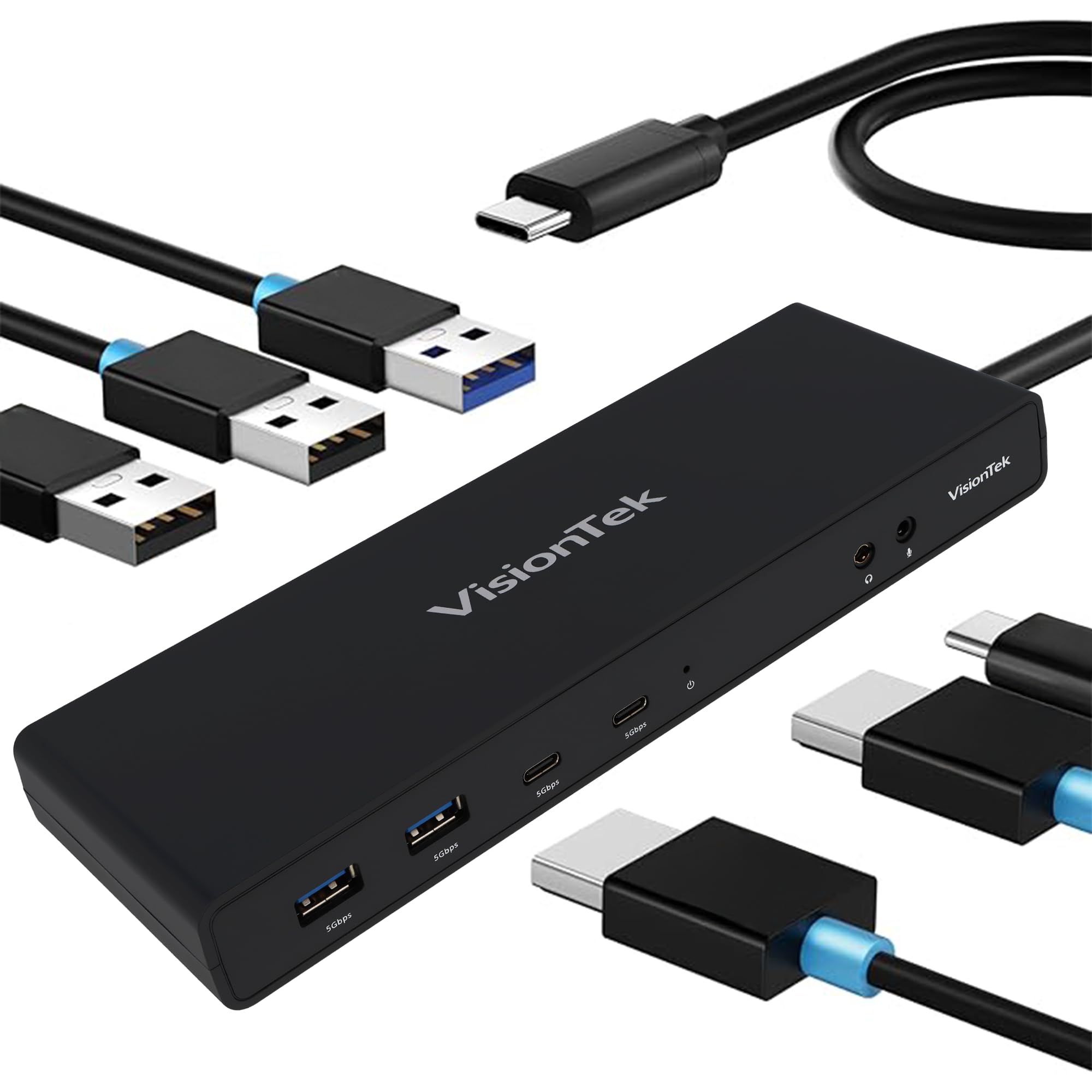 Snapklik.com : VisionTek VT4500 12in1 Docking Station Dual Monitor 4K ...