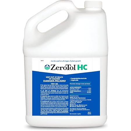 Amazon.com: BioSafe Systems 6200-1 ZeroTol HC Fungicide, 1 Gal - Case ...