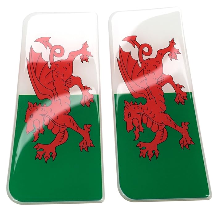 Buy Welsh Dragon Number Plate Gel Domed Decals Online at desertcart INDIA