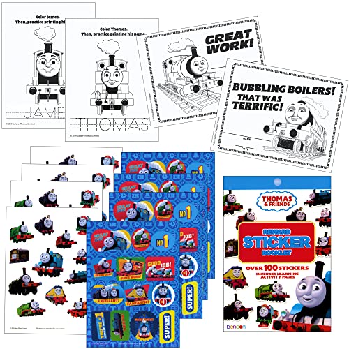 Thomas The Train Coloring Book with Thomas and Friends Stickers Bundle ...